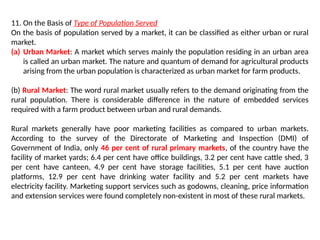 Role of markets, how markets differ from one another and its market ...