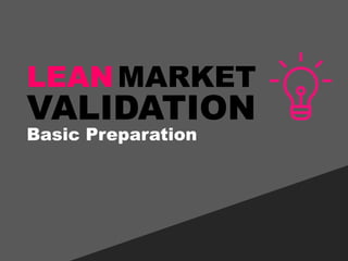 Lean Market Validation | PDF