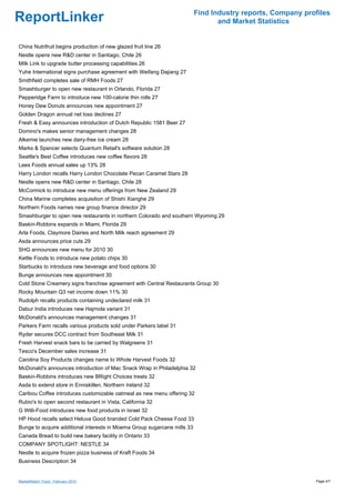 MarketWatch: Food - February 2010 | PDF