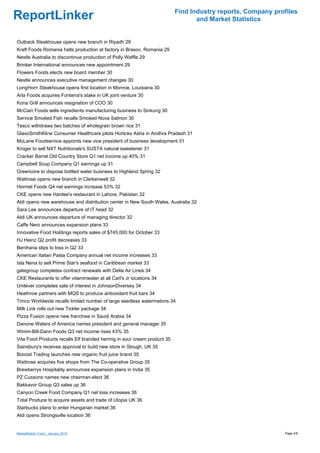 MarketWatch: Food - January 2010 | PDF