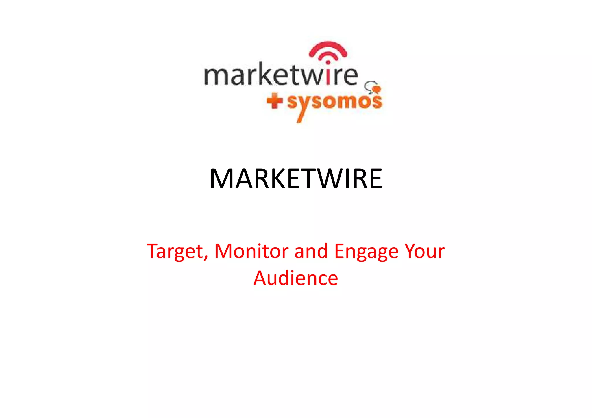 Marketwire tech day slides | PPT