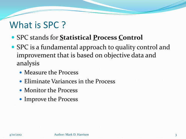 Mark Harrison SPC Implementation | PPT