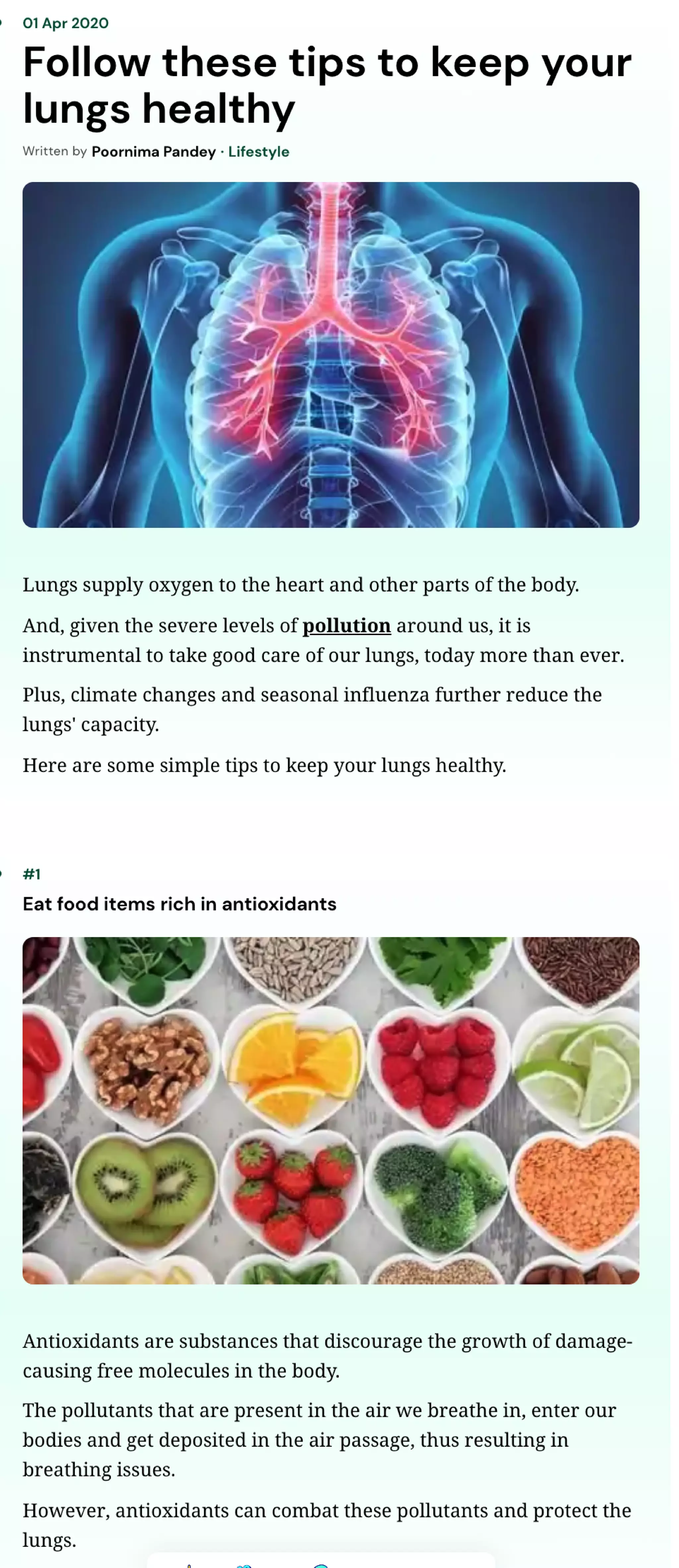 Follow this tips to keep lungs healthy | PDF