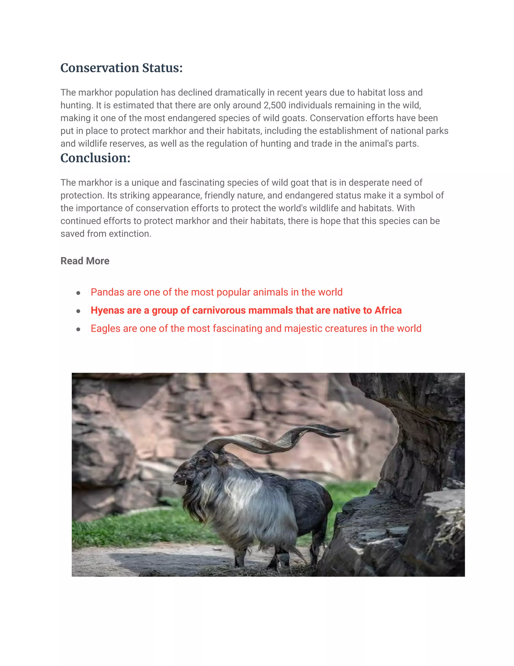 Markhor_ A Unique and Endangered Species of Goat.pdf