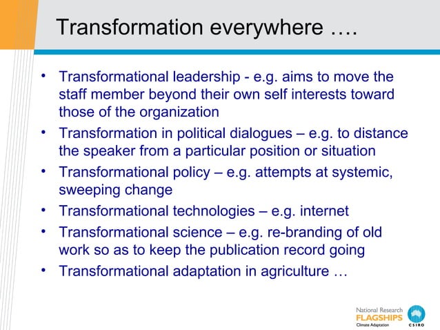 Transformational adaptation - Mark Howden | PPT