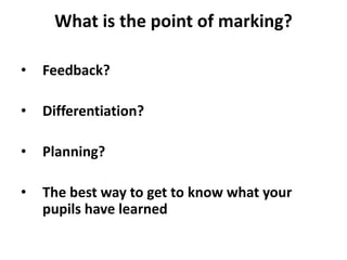 Marking and Feedback | PPTX