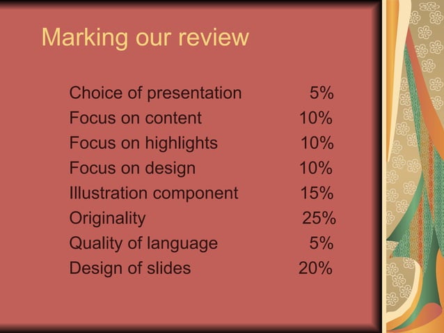 Marking Our Review Ops | PPT