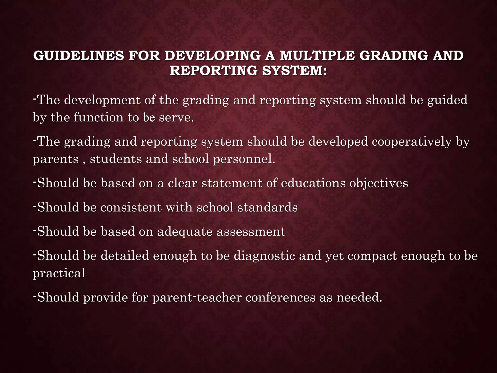 Marking and Reporting in Assessment | PPTX | Educational Assessment ...