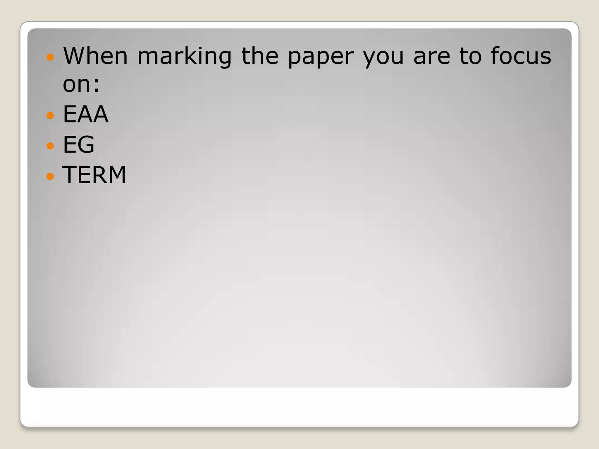 Marking breakdown | PPTX
