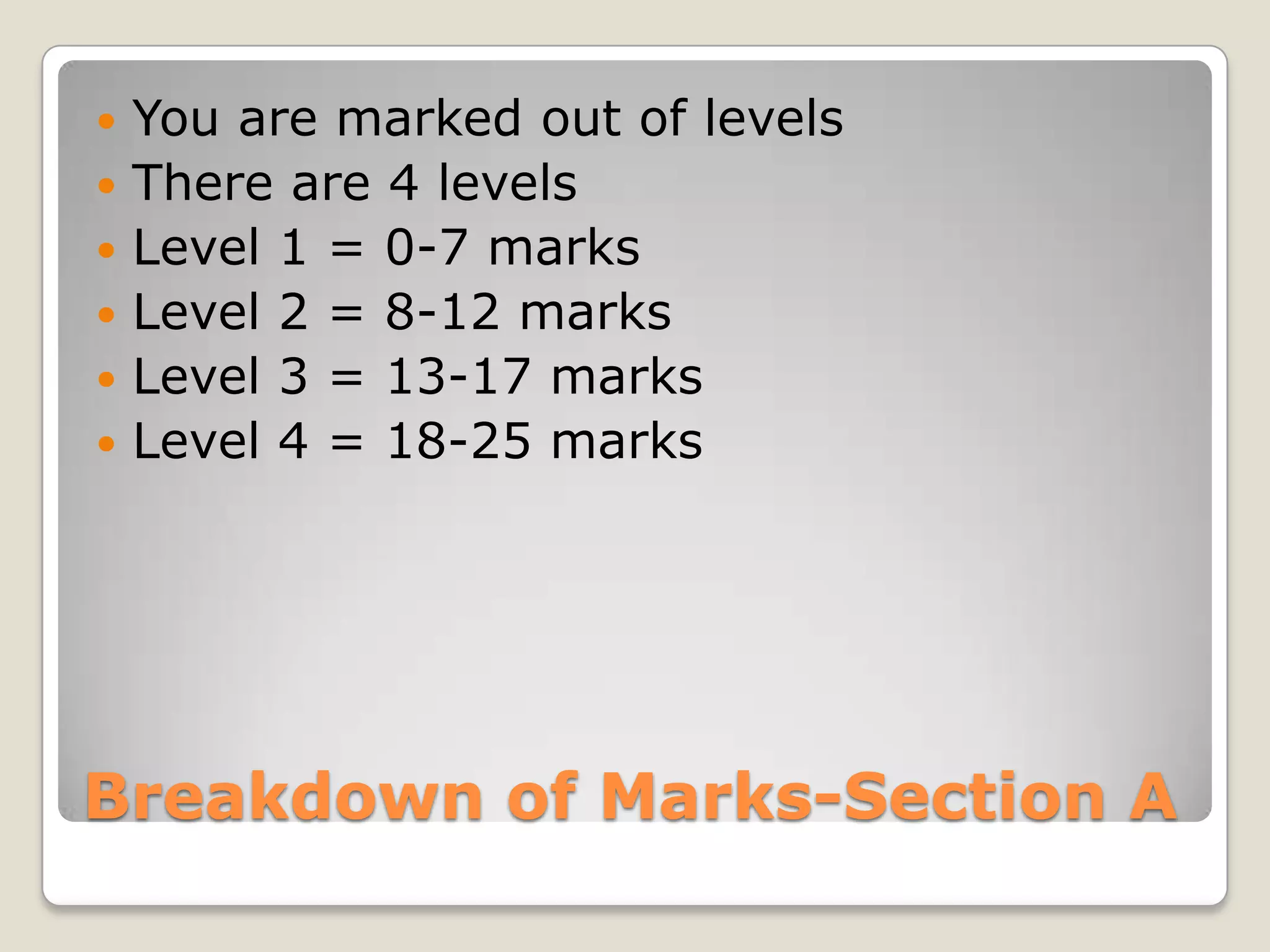Marking breakdown | PPTX