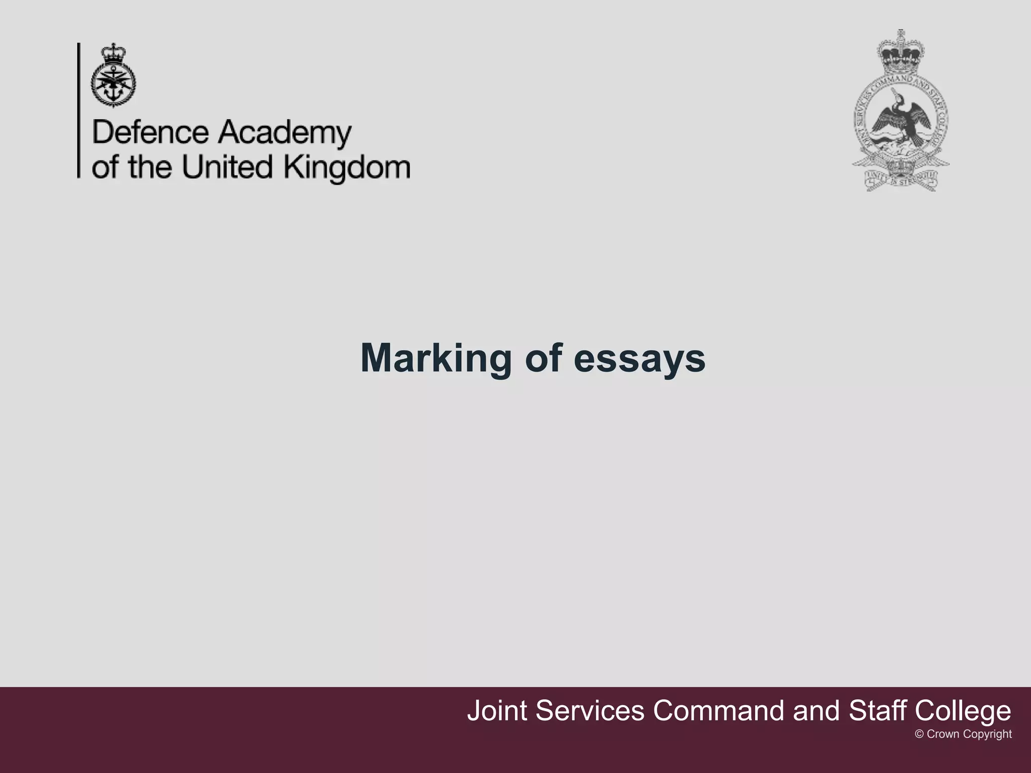 Marking essays | PPTX | Educational Assessment | Education