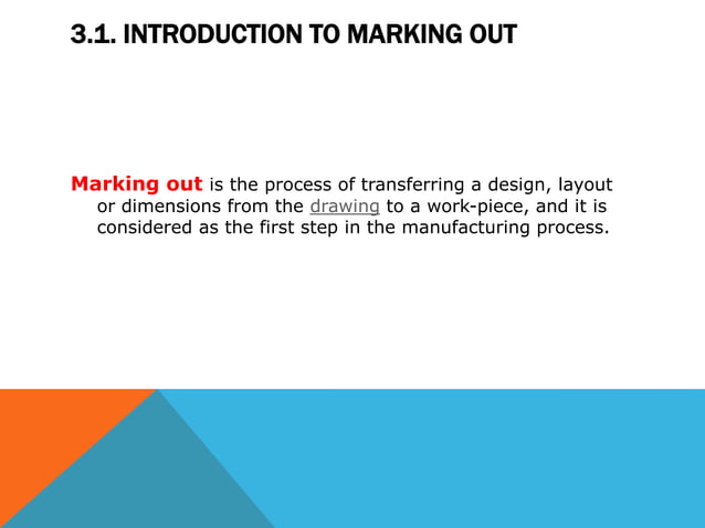 Marking out tools | PPTX | Drawing and Sketching | Arts and Crafts
