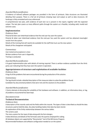 Marking report | DOCX