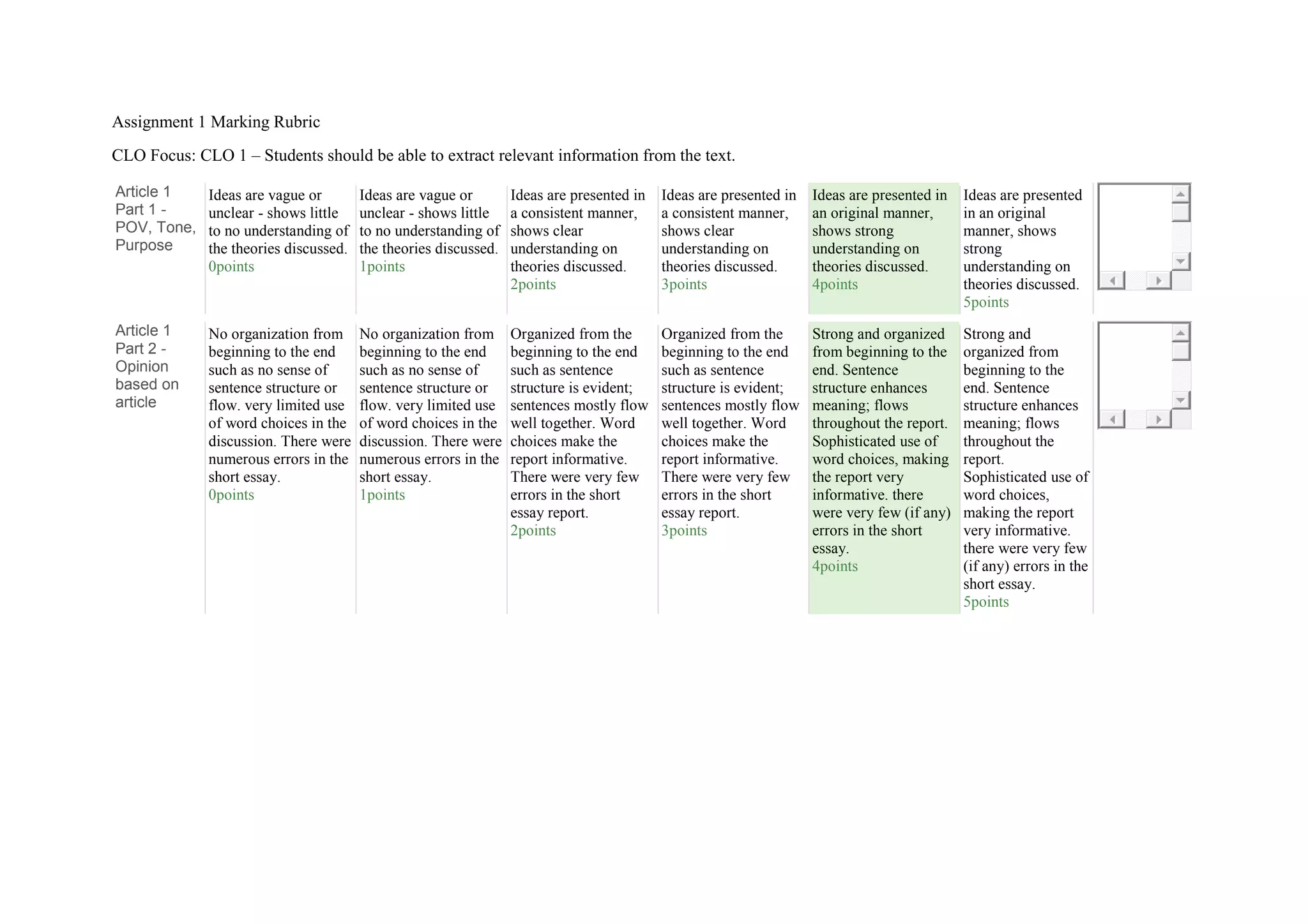 MARKING RUBRIC FOR ASSIGNMENT 1.docx