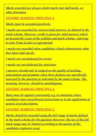 MARKING SCHEME FOR IGCSE.docxRules must be applied consistently e.g. in ...