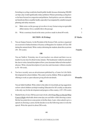 Marking scheme sample paper part 2 | PDF