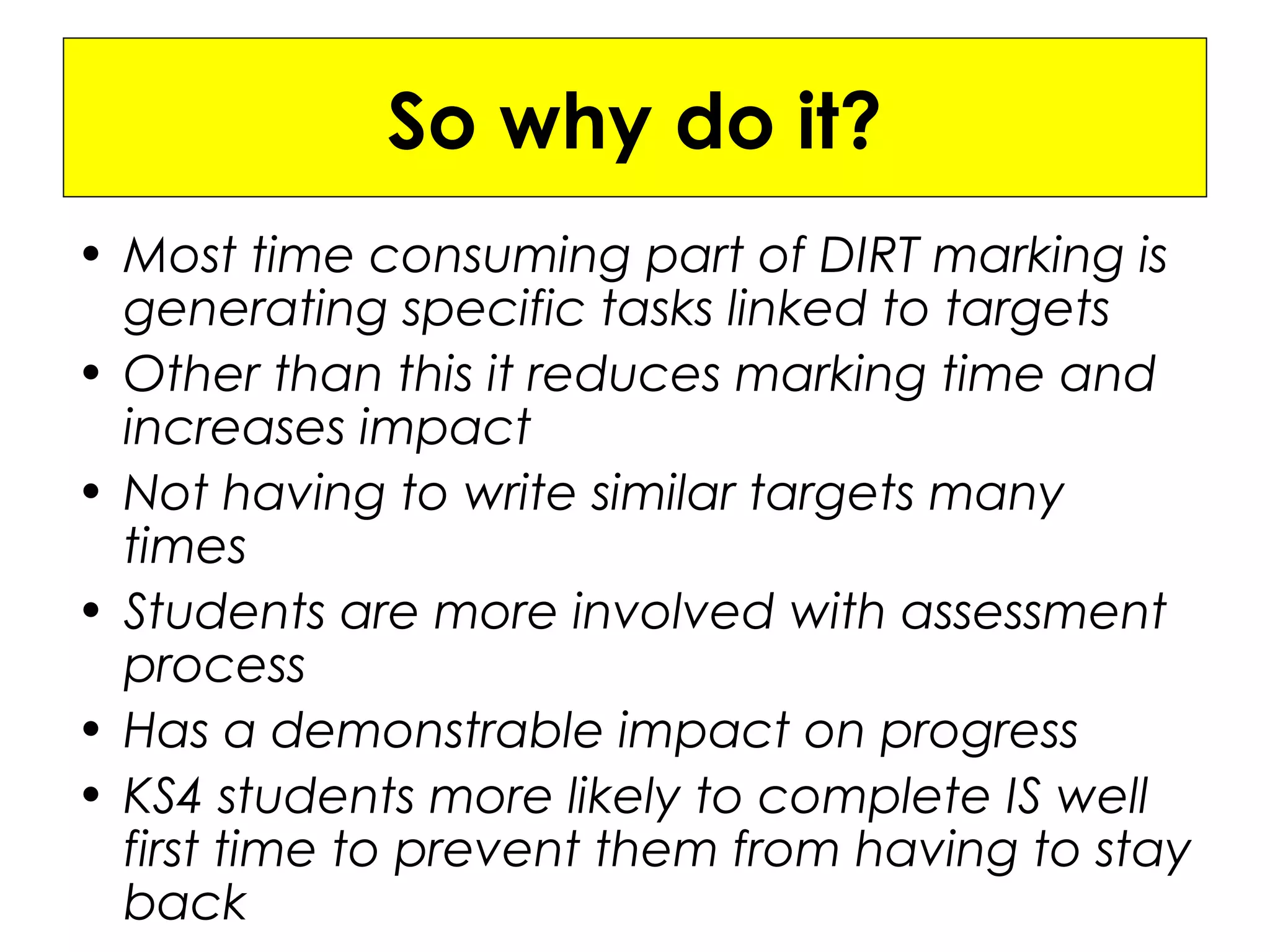 Marking with dirt sbc | PPT