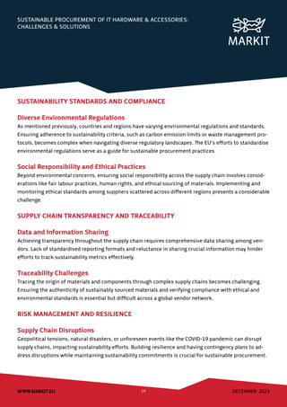 Markit - Sustainable Procurement Of IT Hardware And Accessories | PDF