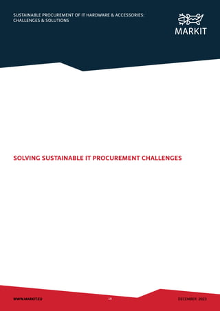 Markit - Sustainable Procurement Of IT Hardware And Accessories | PDF