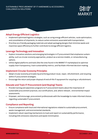 Markit - Sustainable Procurement Of IT Hardware And Accessories | PDF