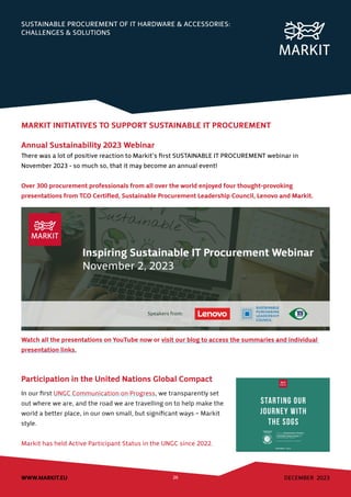 Markit - Sustainable Procurement Of IT Hardware And Accessories | PDF