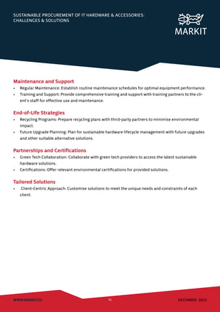 Markit - Sustainable Procurement Of IT Hardware And Accessories | PDF