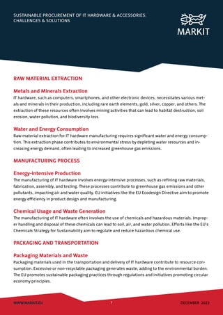 Markit - Sustainable Procurement Of IT Hardware And Accessories | PDF
