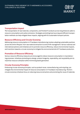 Markit - Sustainable Procurement Of IT Hardware And Accessories | PDF