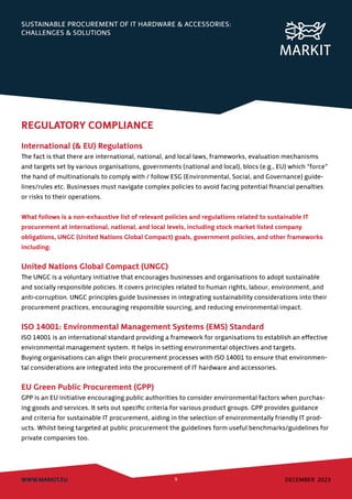 Markit - Sustainable Procurement Of IT Hardware And Accessories | PDF