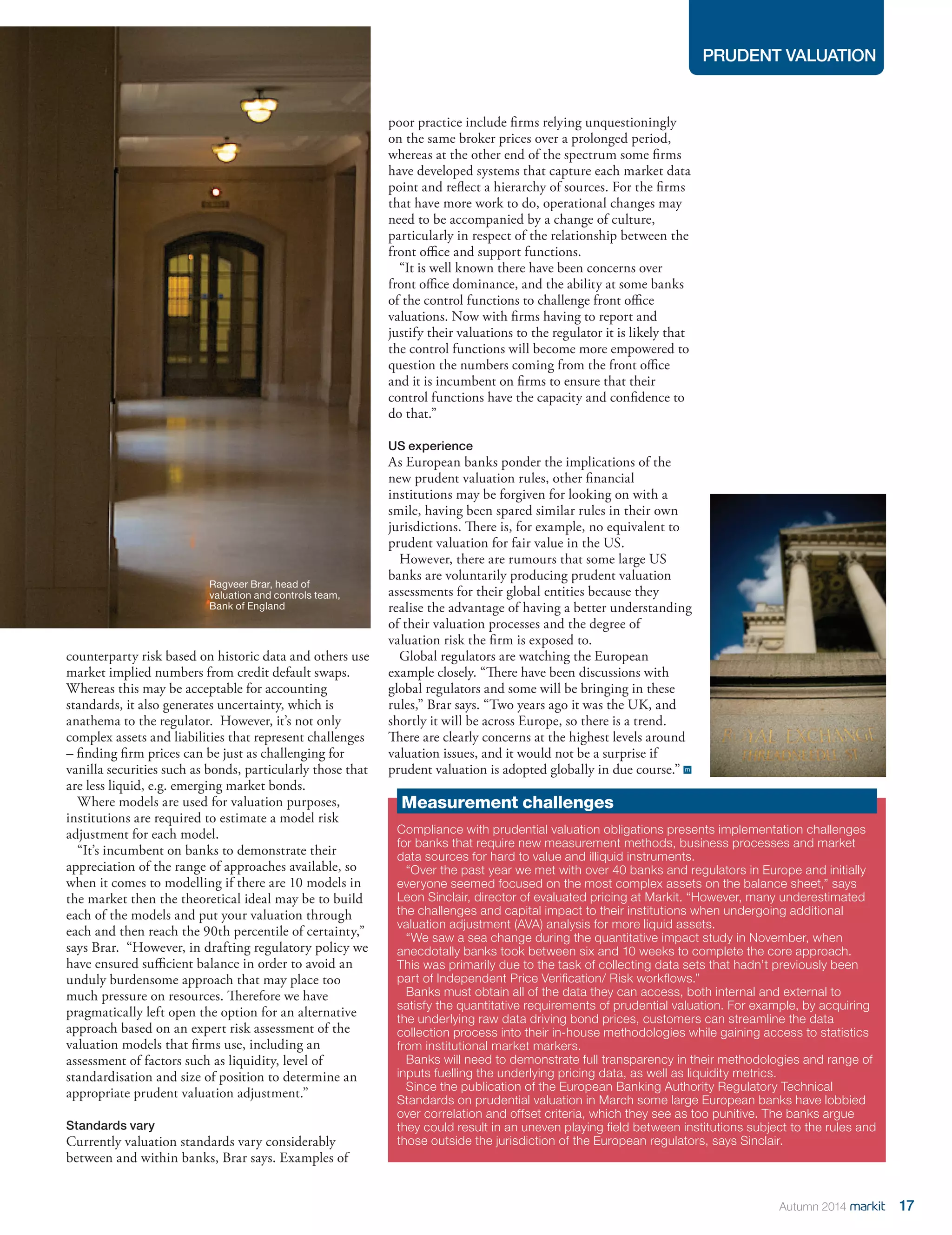 Bank of England's Ragveer Brar's debates prudent valuation challenges | PDF