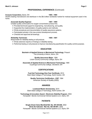 Mark Johnson Resume | PDF