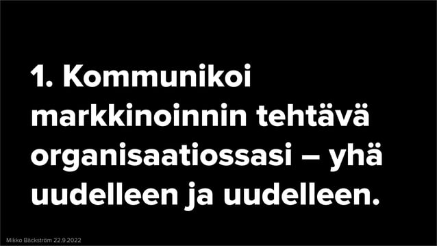 Markkinointi kulmahuoneeseen. | PPT