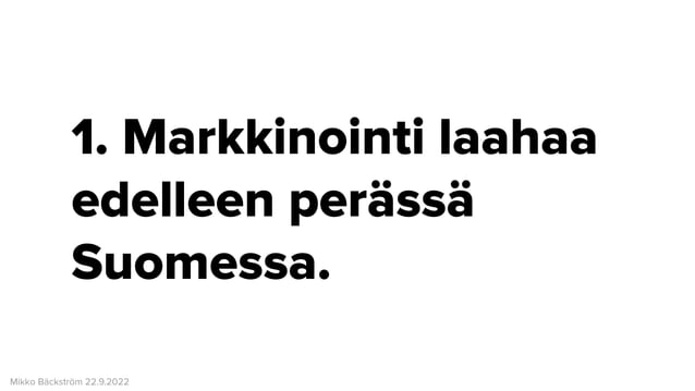 Markkinointi kulmahuoneeseen. | PPT