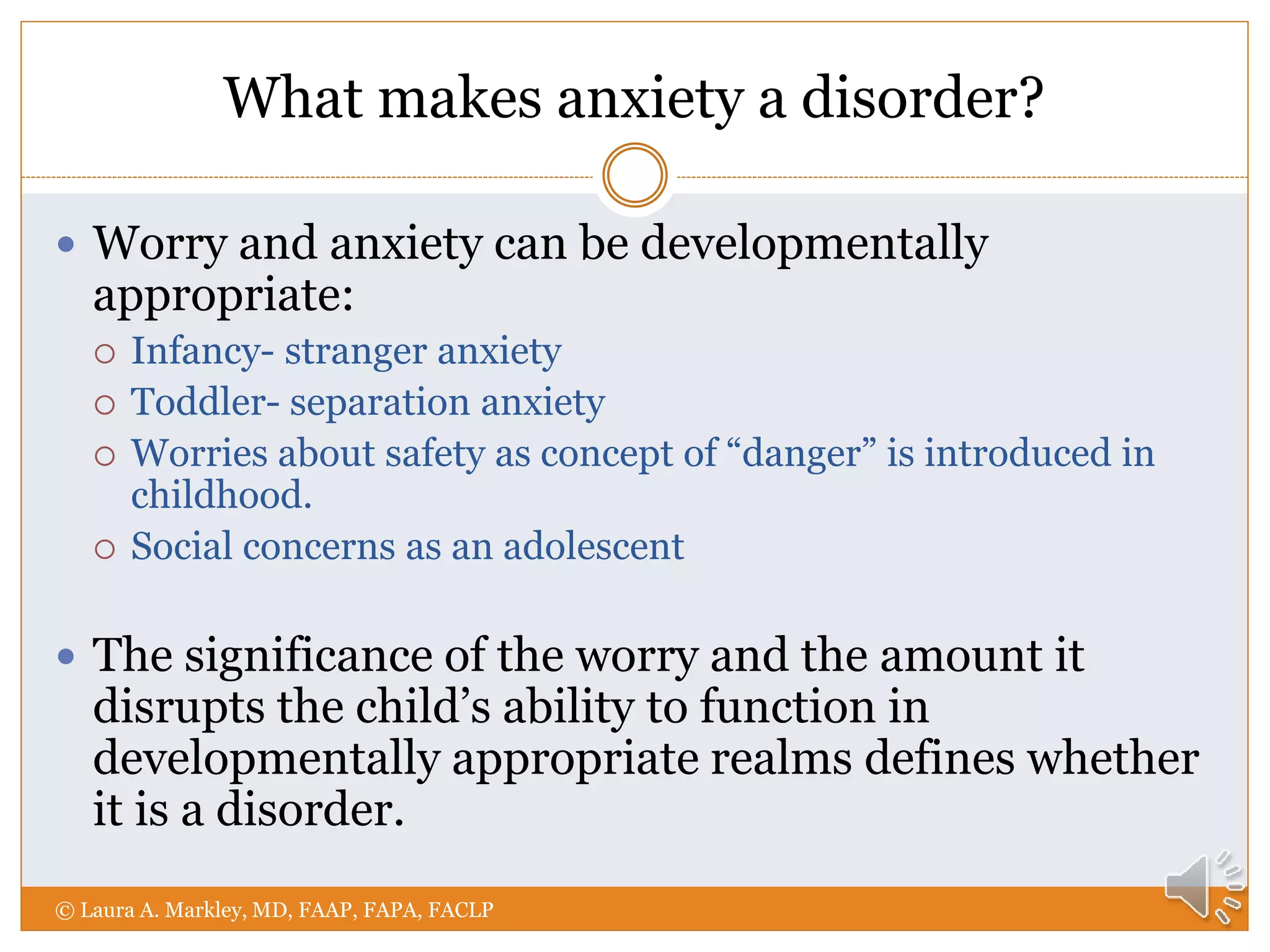 Treating Anxiety Disorders in Children and Adolescents - Presenter ...