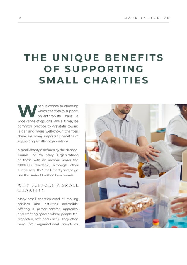 The Unique Benefits of Supporting Small Charities | PDF