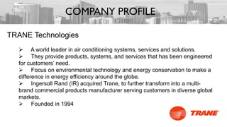 TRANE TECHNOLOGIES [Value, Segments, and Positioning | PPTX