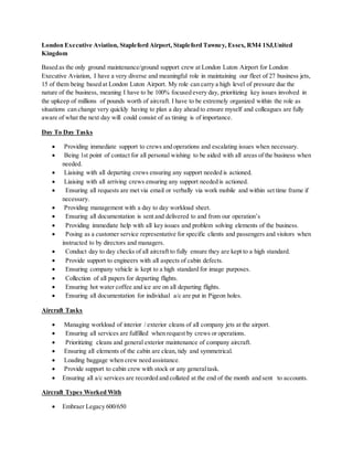 Mark Mellor CV | DOCX | Air Travel | Travel Type