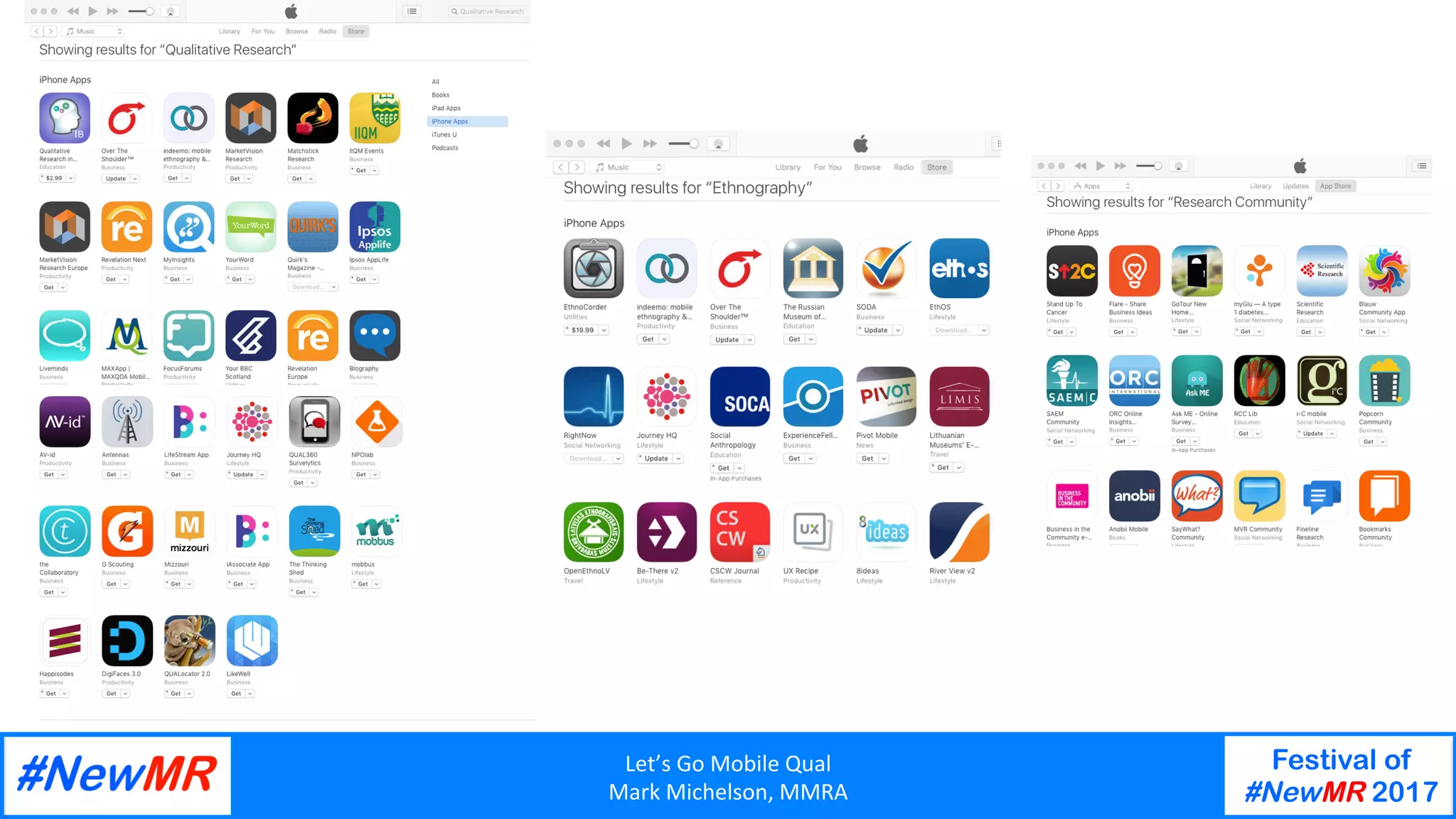Mark Michelson Festival of NewMR 2017 | PPT