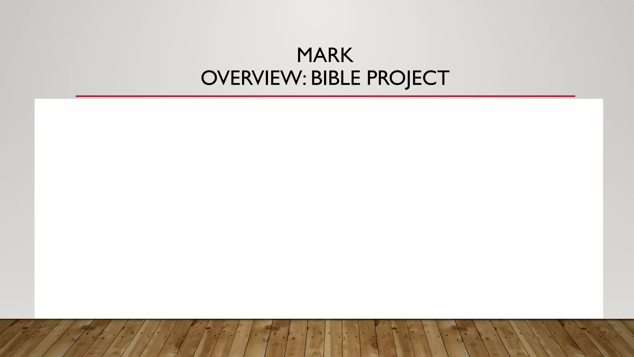 The Gospel of Mark Prologue (Part I) | Mark 1:1-8 Lesson | PDF