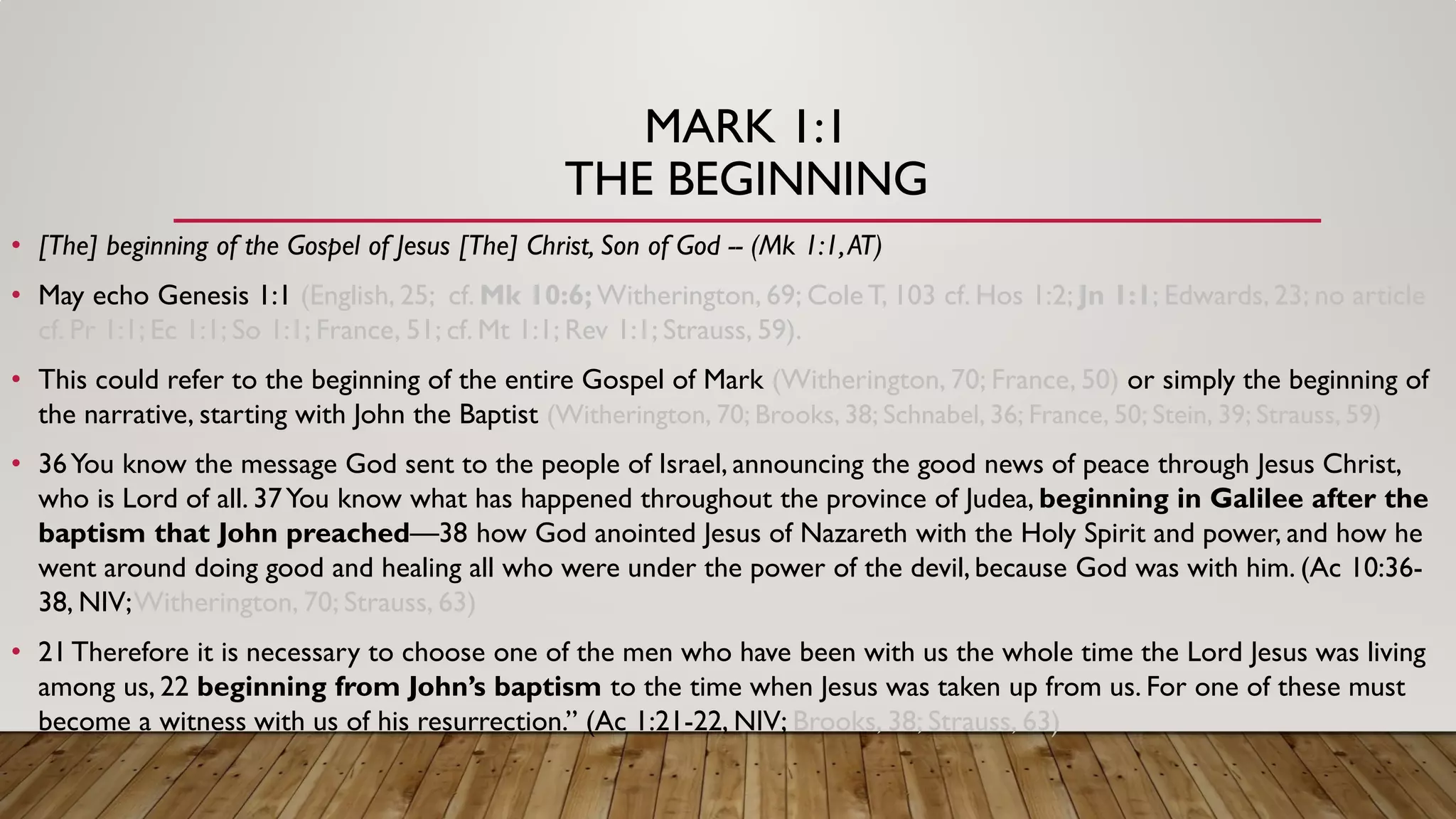 The Gospel of Mark Prologue (Part I) | Mark 1:1-8 Lesson | PDF