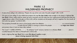 The Gospel of Mark Prologue (Part I) | Mark 1:1-8 Lesson | PDF