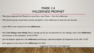 The Gospel of Mark Prologue (Part I) | Mark 1:1-8 Lesson | PDF
