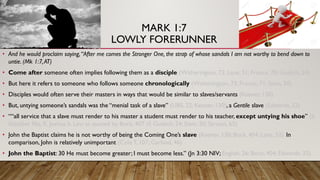 The Gospel of Mark Prologue (Part I) | Mark 1:1-8 Lesson | PDF