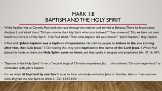The Gospel of Mark Prologue (Part I) | Mark 1:1-8 Lesson | PDF ...