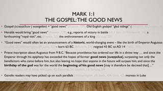 The Gospel of Mark Prologue (Part I) | Mark 1:1-8 Lesson | PDF
