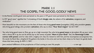 The Gospel of Mark Prologue (Part I) | Mark 1:1-8 Lesson | PDF