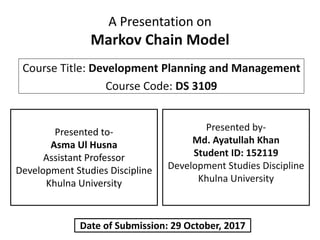 Markov chain-model | PPTX