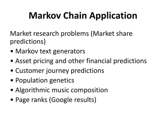 Markov chain-model | PPTX