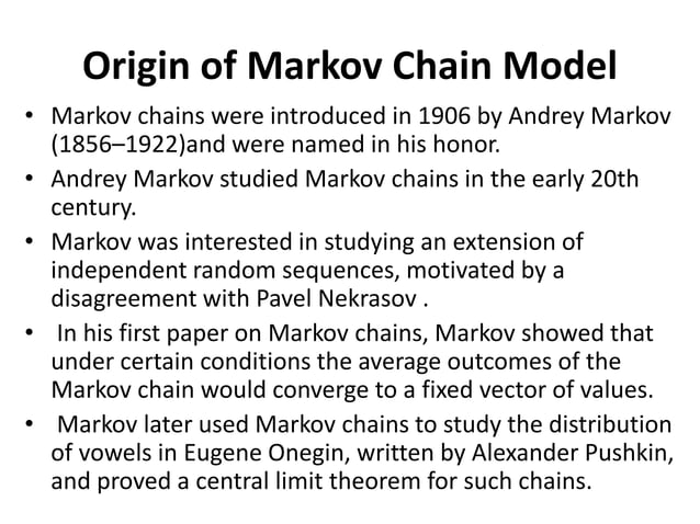 Markov chain-model | PPTX