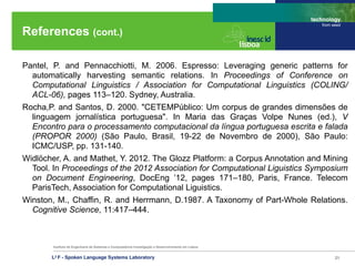 Body-Part Nouns and Whole-Part Relations in Portuguese | PPT